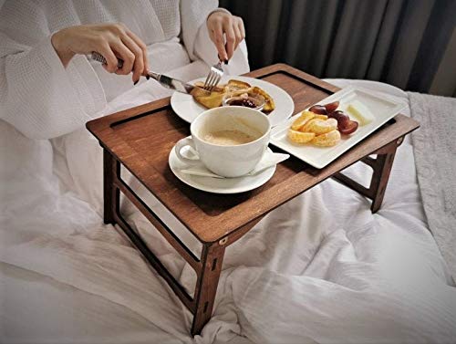 Giftila Wooden Bed Breakfast Table : Amazon.in: Home & Kitchen