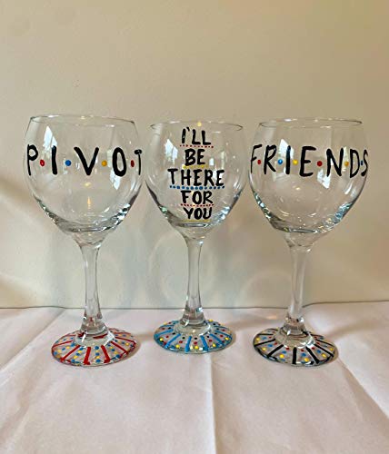 Amazon.com: Friends TV Show Wine Glass Set : Home & Kitchen