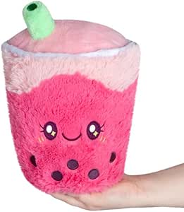 Amazon.com: Squishable / Mini Comfort Food Strawberry Bubble Tea Plush ...