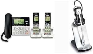 VTech CS6949-2 DECT 6.0 Corded/2-Cordless Telephone System + VTech ...