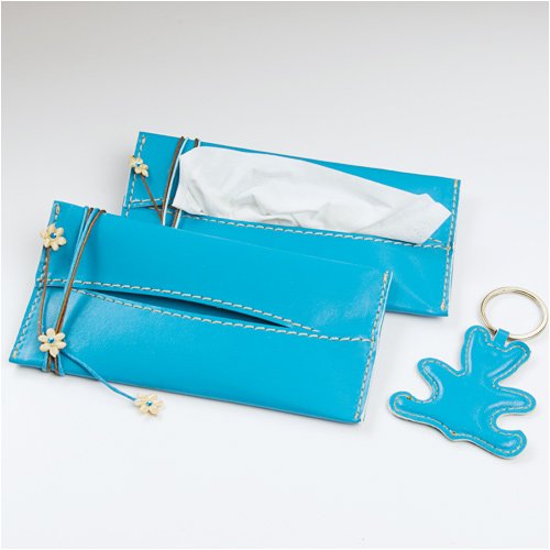 Amazon.com: Leather Tissue Holder & Leather Teddy Keychain - Patchi ...