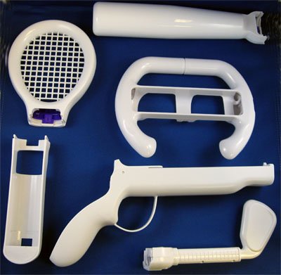 Amazon.com: Wii 5 in 1 Sports Value Pack (Tennis Raquet, Base Ball Bat ...