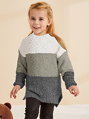 Snapklik.com : Girls Sweaters Fuzzy Knit Kids Cozy Popcorn Fall Winter ...