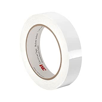 1350F-1W 1.125" x 72yd White Polyester Film 3M Flame-Retardant Tape 1350F-1, 266 Degrees F ...