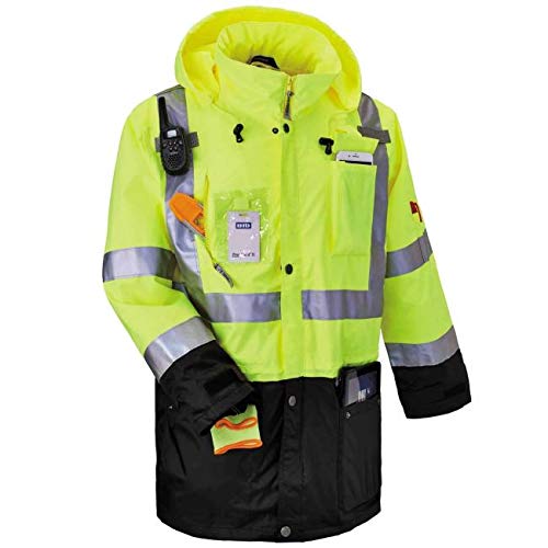 Ergodyne Standard High Visibility Reflective Parka Set, Includes Outer ...