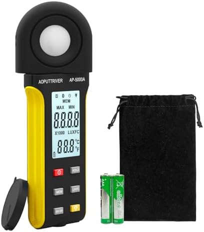 Handheld Digital Light Meter Ambient Temperature Measurer with Range up ...