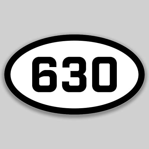 Amazon.com: DHDM 630 Area Code Sticker Illinois Aurora Addison Bartlett ...