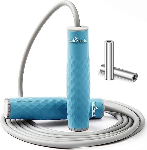 WALI SPORTS Weighted Jump Rope Workout-1LB Professional Skipping Rope ...