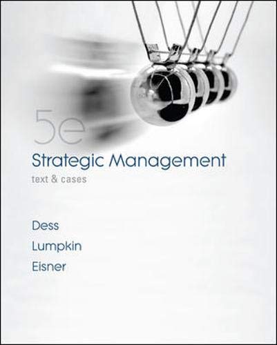 Strategic Management: Text and Cases: Dess, Gregory, Eisner, Alan ...