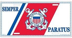 Amazon.com: U.S. Coast Guard Semper Paratus License Plate : Automotive