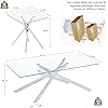 Amazon.com: Silver Glass Coffee Table Set of 3 Modern End Table Living ...