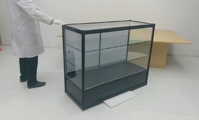 Watch Aluminum Showcase Full Vision 48 Inch Frame Shelf Display on ...