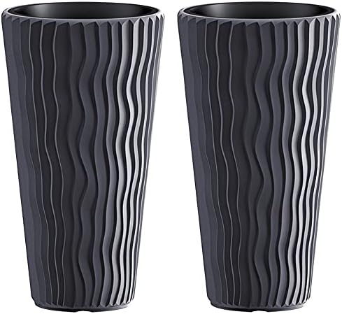 URBNLIVING Stunning Sandy Slim Large Plant Pot Flower Planters Indoor ...