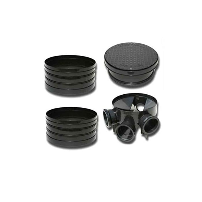 Buy 320mm Manhole Inspection Chamber Manhole - Base, 2 Riser, Cover ...