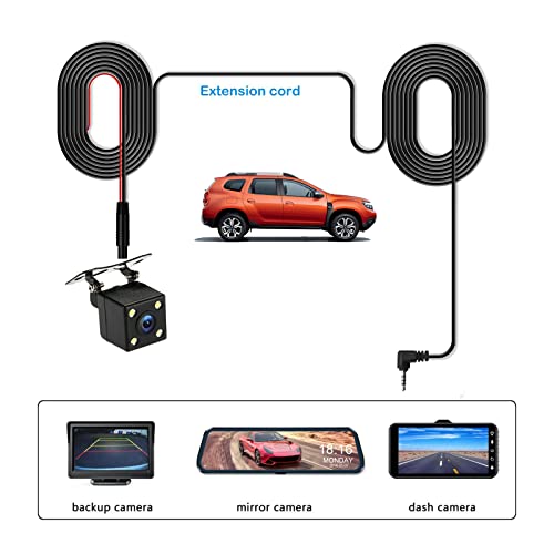Snapklik.com : 5 Pin Backup Camera Extension Cable, 29.5ft Rear View ...