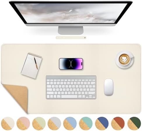 DAWNTREES Desk Mat,90×40cm Large Felt Desk Pad, Extra Large Mouse Pad ...