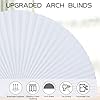 Amazon.com: Jlong Arch Window Shade Half Circle Window Shade Paper Blinds for Windows Cordless ...