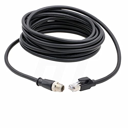 HangTon Camera Sensor Network Ethernet M12 8 Pin X Coded to RJ45 Cat 6A ...