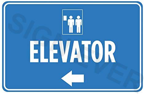 SIGN EVER Elevator Information Printed Sign Sticker for Office Home ...