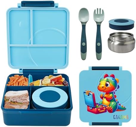 Amazon.com: Pawtong Bento Lunch Box with 8oz Soup Thermo, Kids ...
