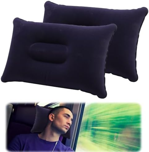 TRIXES Inflatable Pillows x2 – Multipack of Blue Inflatable Pillows ...