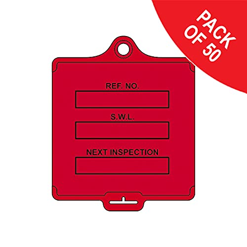 ‘AssetTag Flex Safe Working Load’ Tag, Medium, Red (Pack of 50) – BigaMart