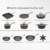 Amazon.com: JEETEE Pots and Pans Set Non Stick 23pcs, Healthy Kitchen ...