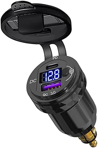 Meikuler DIN Powerlet Plug to Dual Quick Charge 3.0 USB Charger Adapter ...