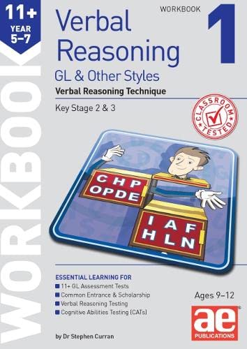 11+ Verbal Reasoning Year 5-7 GL & Other Styles Workbook 1: Verbal ...
