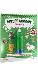 Buy Reusable Magic Water Coloring Book For Kids, Educational Fun Time ...