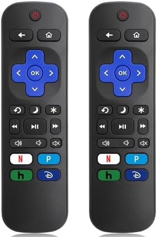 JNGKE 2 Pack Roku Replacement Remote Control Only for Roku TV, for TCL ...