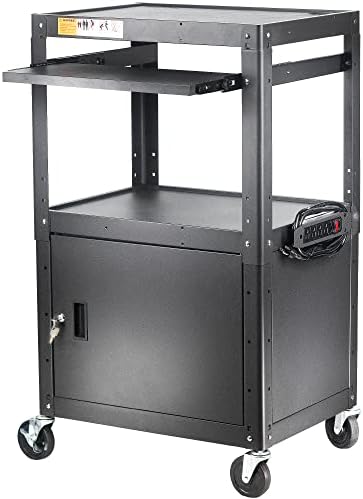 Amazon.com: Metateel Steel Large AV Cart with Extra Storage ...