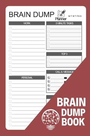 Brain Dump Book for Daily Productivity Planner: Tracker for Goals ...
