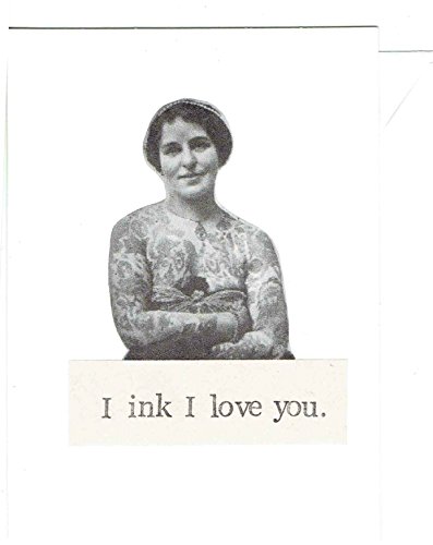 Amazon.com: I Ink I Love You Vintage Tattoo Valentine Card | Funny ...