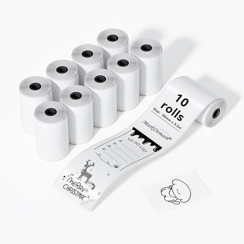 Amazon.com: 10 Rolls Mini Printer Thermal Paper White, Mini Printer ...