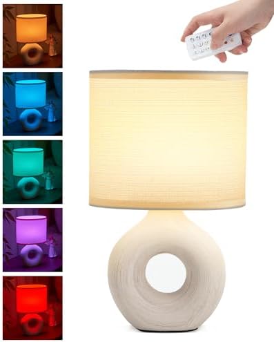 Cordless Dimmable Glass Table Lamp with Timer, Rechargeable Battery ...