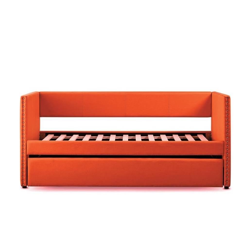 Amazon.com: Lexicon Enning Daybed with Trundle, Twin/Twin, Orange ...