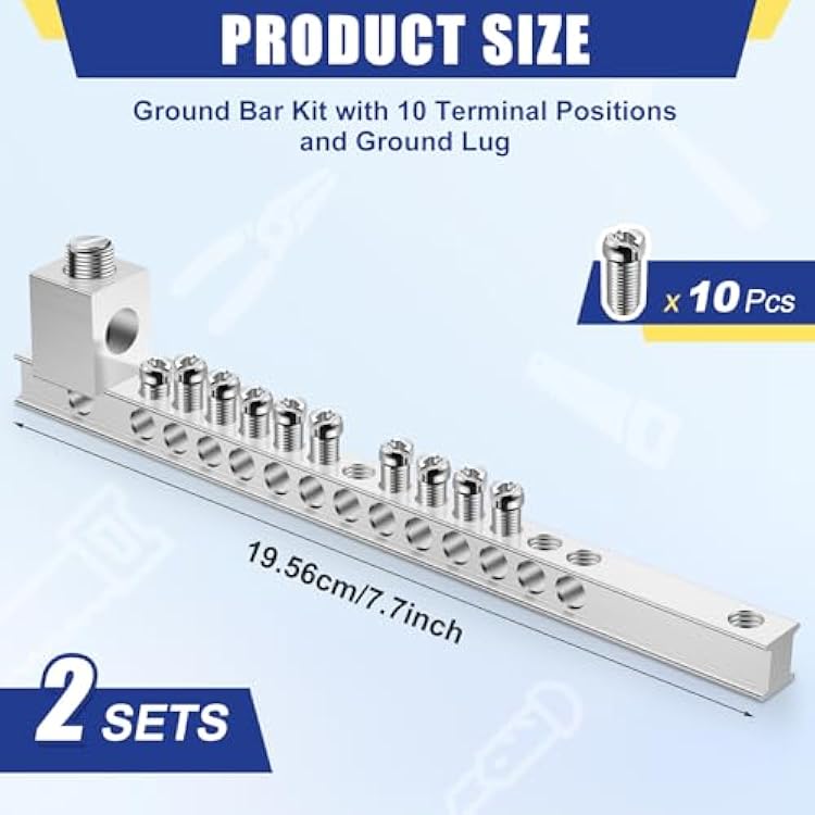2 Set Ground Bar Kit with 10 Terminal Positions and Philippines | Ubuy