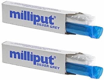 Amazon.com: Pack of 2 - Milliput 2-part Self Hardening Putty, Silver ...