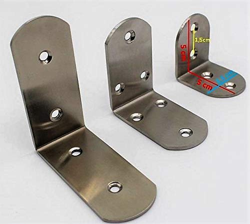 Stainless steel angle connector, wide beam angle, ideal for indoor and ...