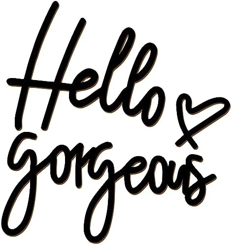 Amazon.com: Hello Gorgeous for Wall Art, 3D Wooden Hello Gorgeous Sign ...