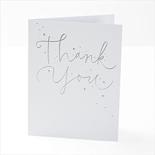 Foiled Finish Thank You Cards Pack of 10 : Amazon.co.uk: Stationery ...