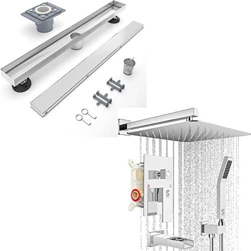 SR SUN RISE 16 Inches Bathtub Faucets Sets Complete Shower System with ...