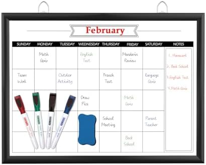 Magnetic Calendar Whiteboard Set - 17x13 Monthly White Board Planner ...
