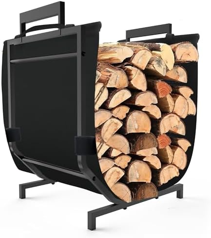 Amazon.com: Nouetele Fireplace log holder indoor, no assembly firewood ...