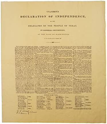 Amazon.com: Treasure Gurus Texas Declaration Independence Poster ...