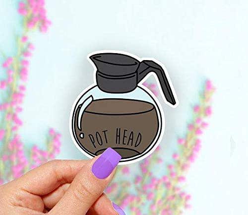 Amazon.com: Pot Head Laptop Vinyl Sticker for Laptops, Water Bottles ...