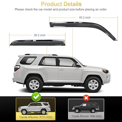 Snapklik.com : Rain Guards For Toyota 4Runner 2010-2023 Side Window ...