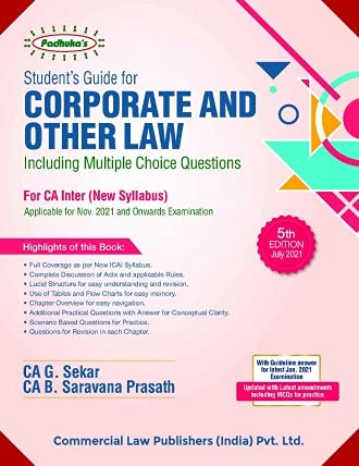 Students' Guide for Corporate and Other Law for CA Inter New Syllabus ...