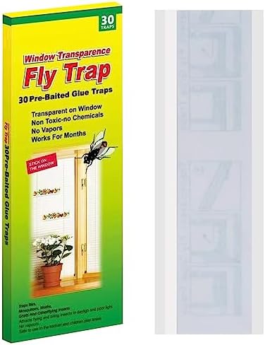 Amazon.com : 10 Fly Strips Indoor Sticky Hanging with Pins. Fly Trap ...